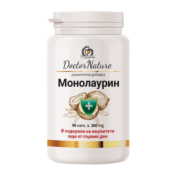 Dr. Nature Монолаурин, 90 капсули - Green Master
